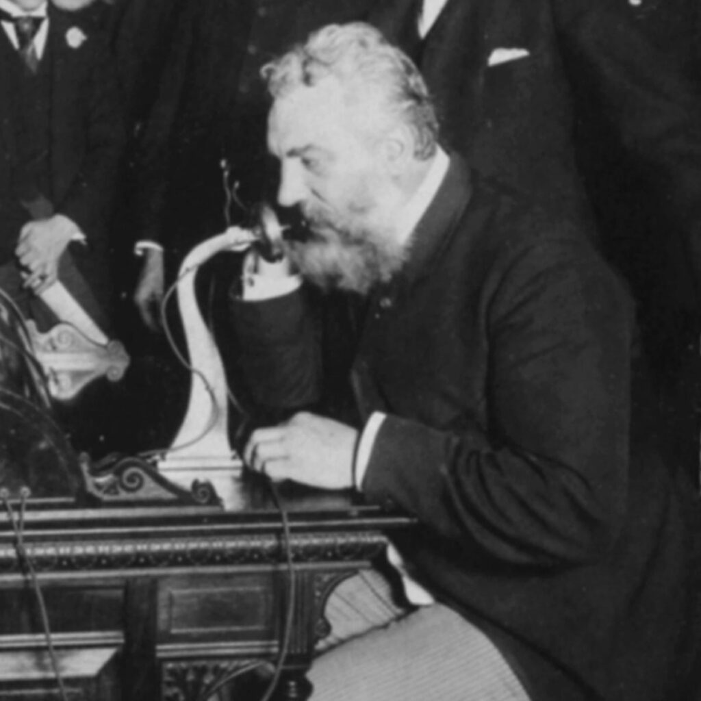 The invention of the first ever telephone